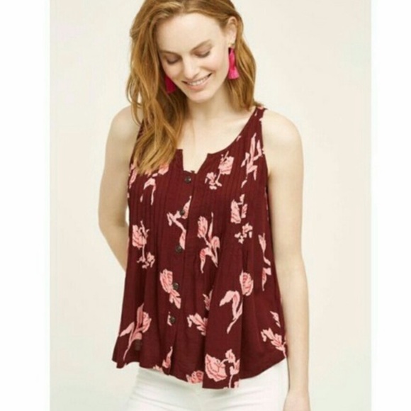 Maeve | Tops | Maeve Pink Floral Tank | Poshmark